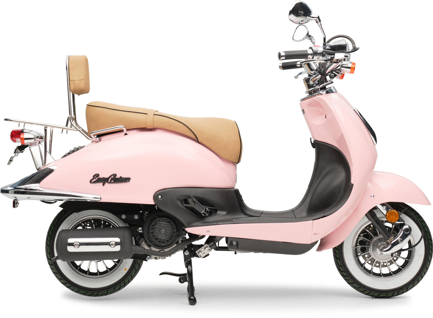 Retro Motorroller EasyCruiser Eco Rosa 50ccm – Burnout GmbH